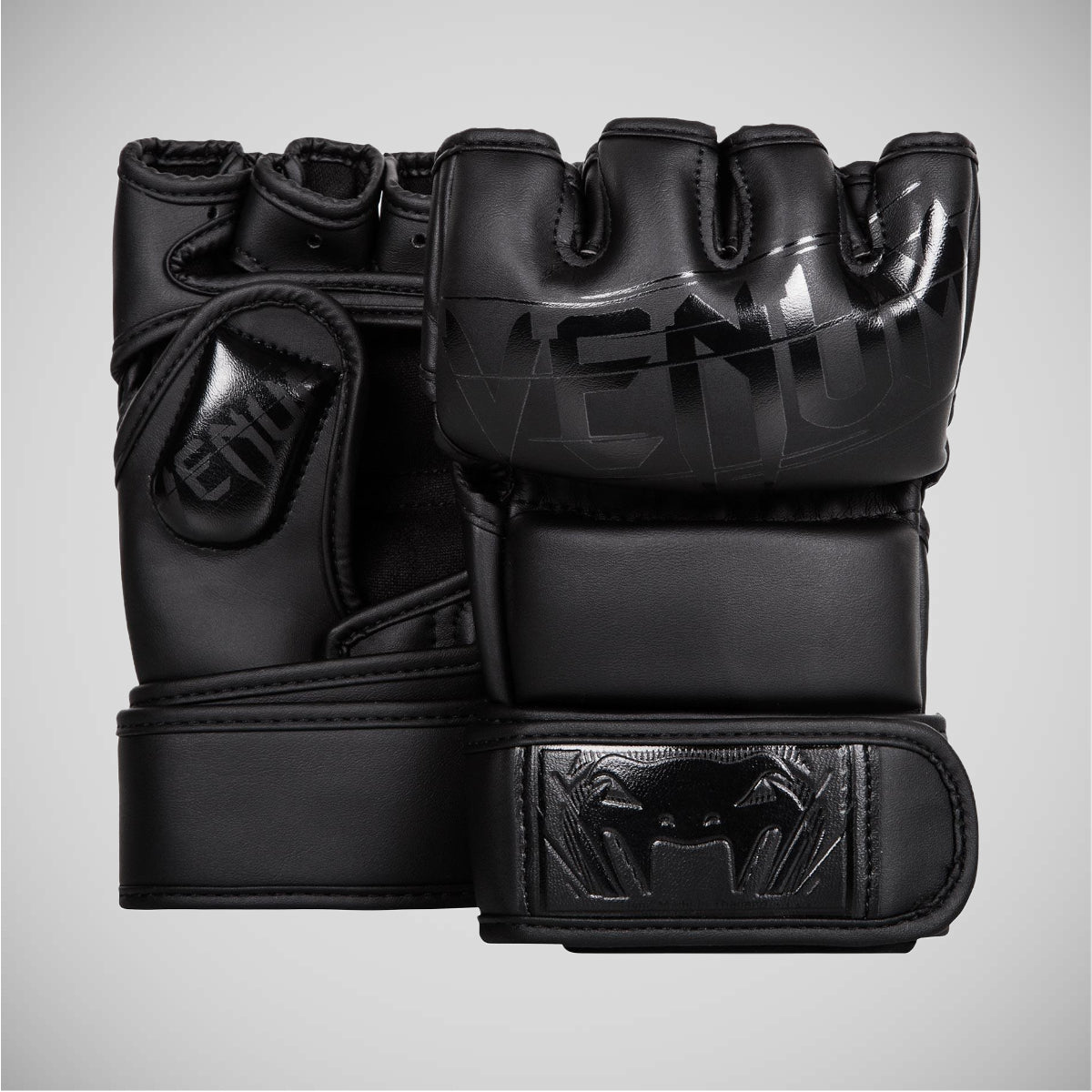 Black/Black Venum Undisputed 2.0 Leather MMA Fight Gloves from Bytomic ...