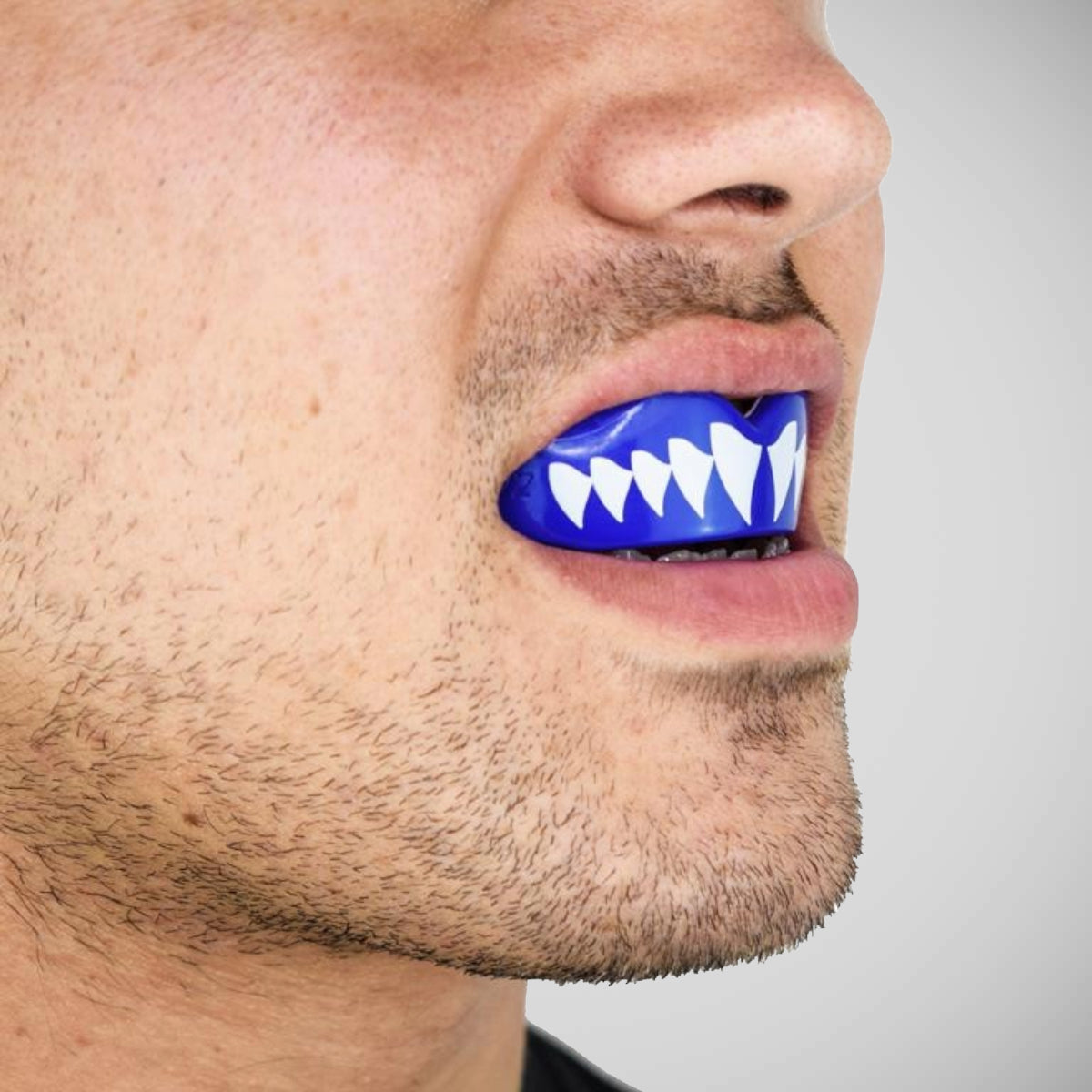 Blue/White SafeJawz Extro Shark Mouth Guard from Bytomic
