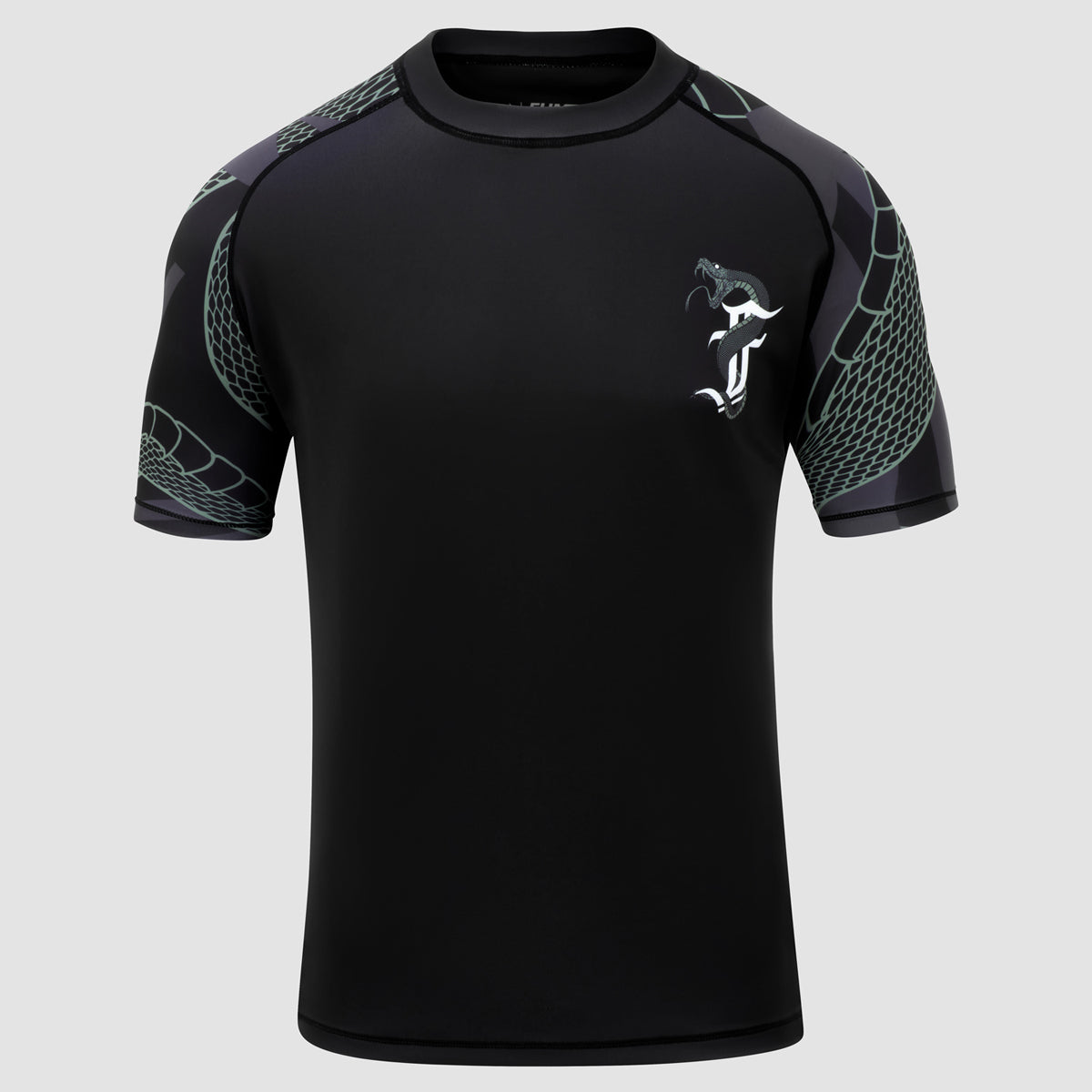 Black/Khaki Fumetsu Anaconda Short Sleeve Rash Guard from Bytomic