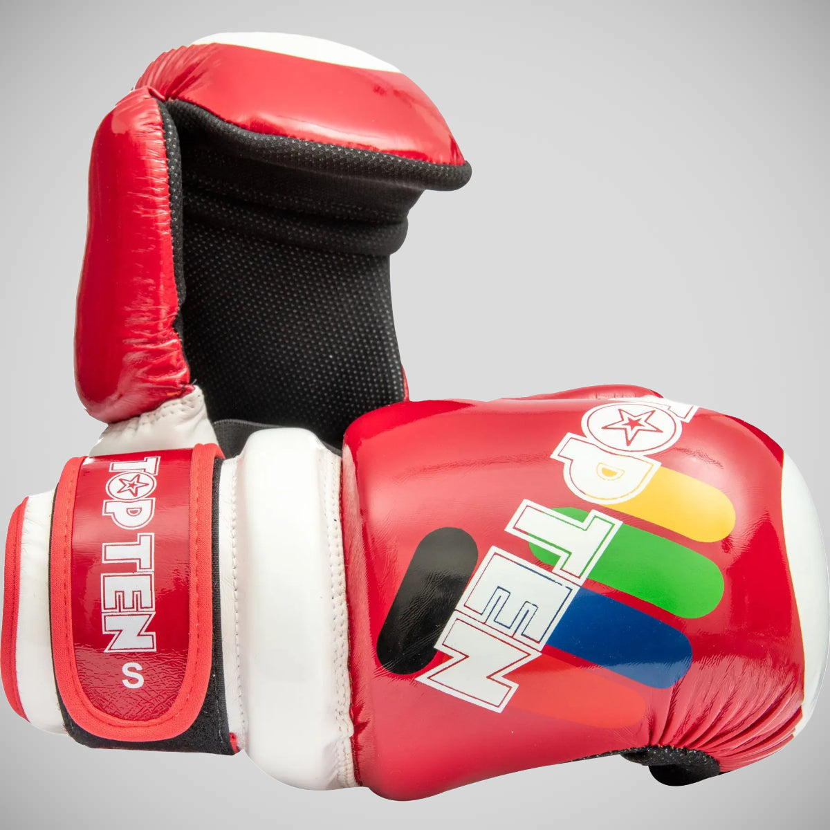 Red Top Ten Glossy Block ITF Pointfighter Glove from Bytomic – Bytomic ...