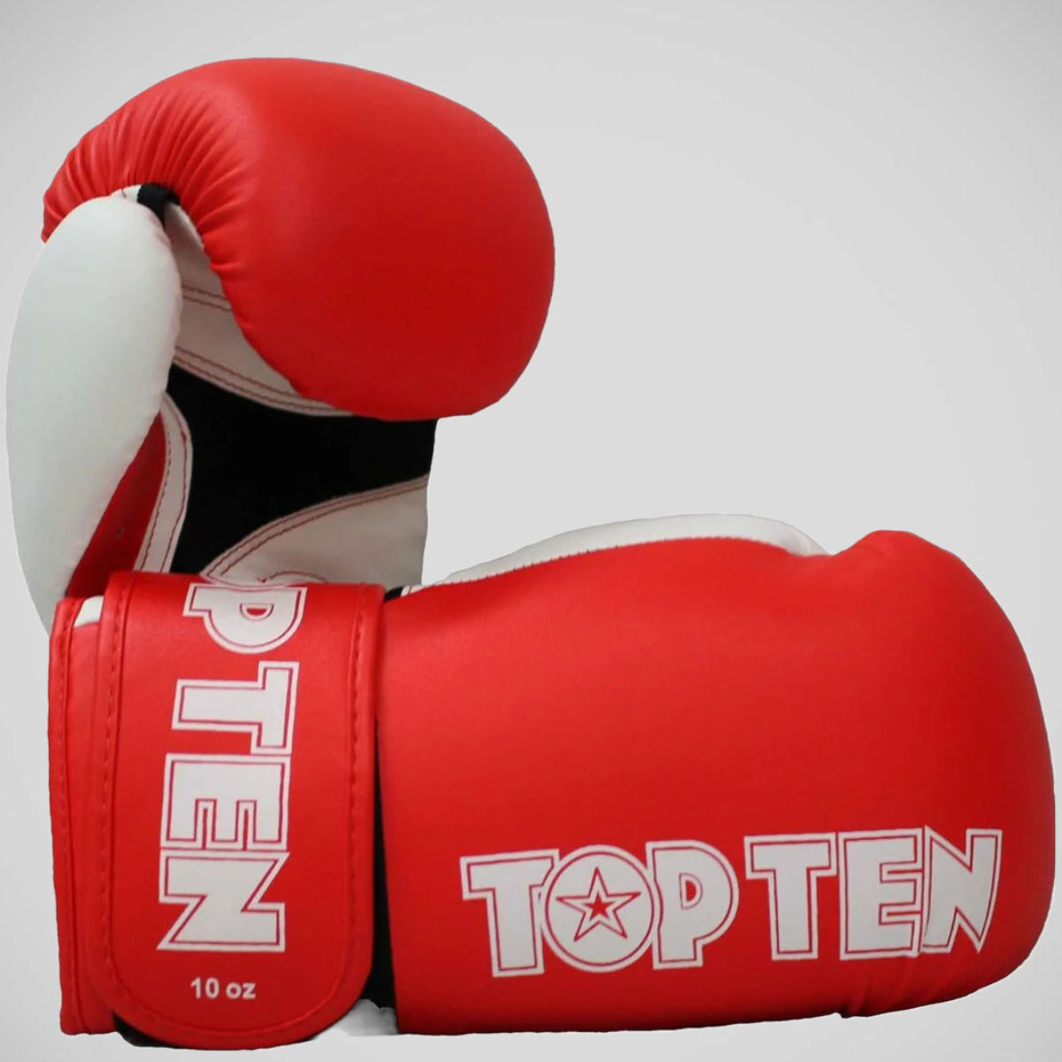 Red/White Top Ten XLP Boxing Gloves from Bytomic