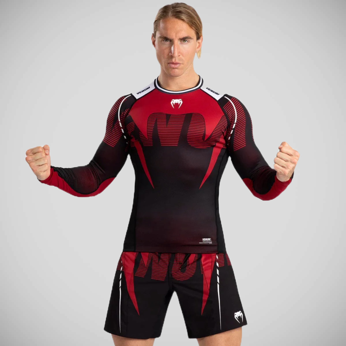 Venum Adrenaline Long Sleeve Rash Guard Black/Red from Bytomic ...