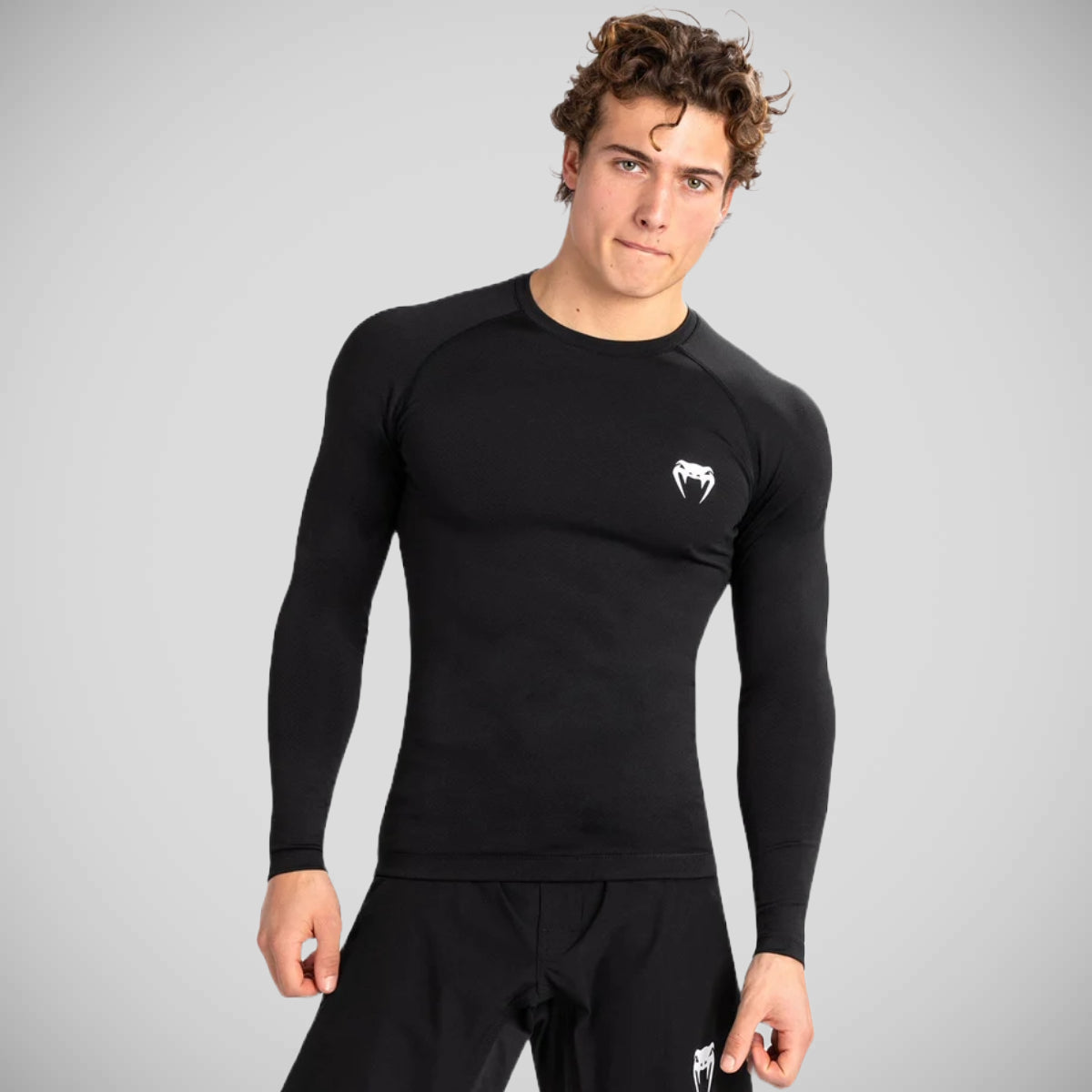 Venum Contender Long Sleeve Rash Guard Black/White from Bytomic ...