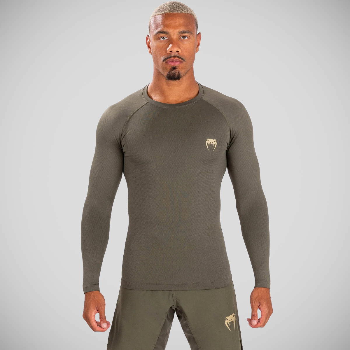 Venum Contender Long Sleeve Rash Guard Khaki from Bytomic – Bytomic ...