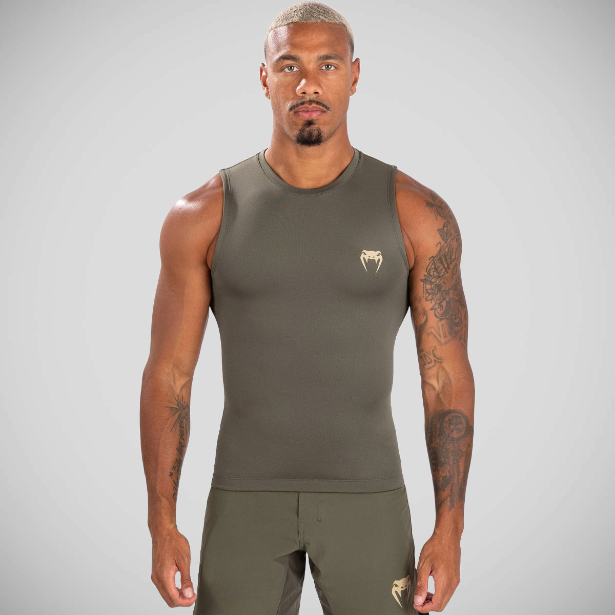 Venum Contender Sleeveless Rash Guard Khaki from Bytomic – Bytomic ...