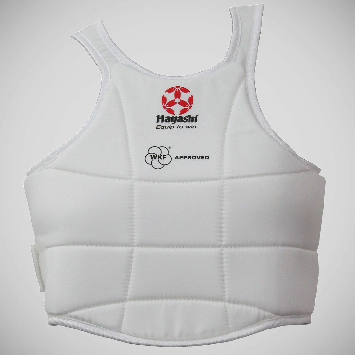 White Hayashi WKF Approved Chest Guard from Bytomic – Bytomic Martial Arts