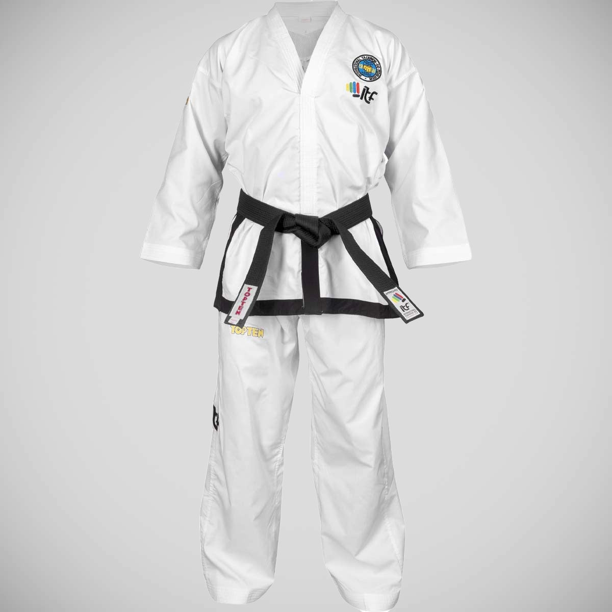 White Top Ten ITF Master Gold Edition Dobok from Bytomic – Bytomic ...
