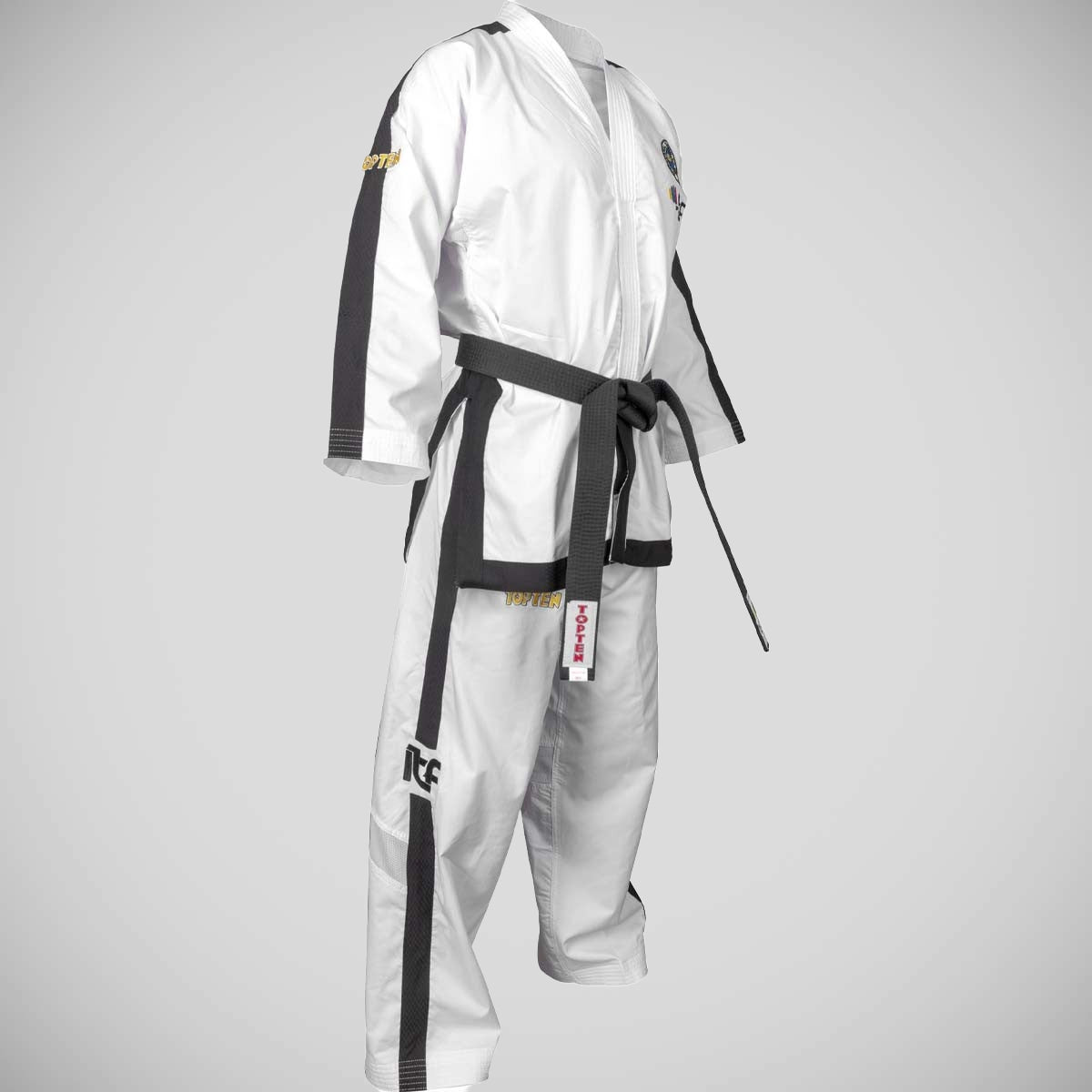 White Top Ten ITF Master Instructor Gold Edition Dobok from Bytomic