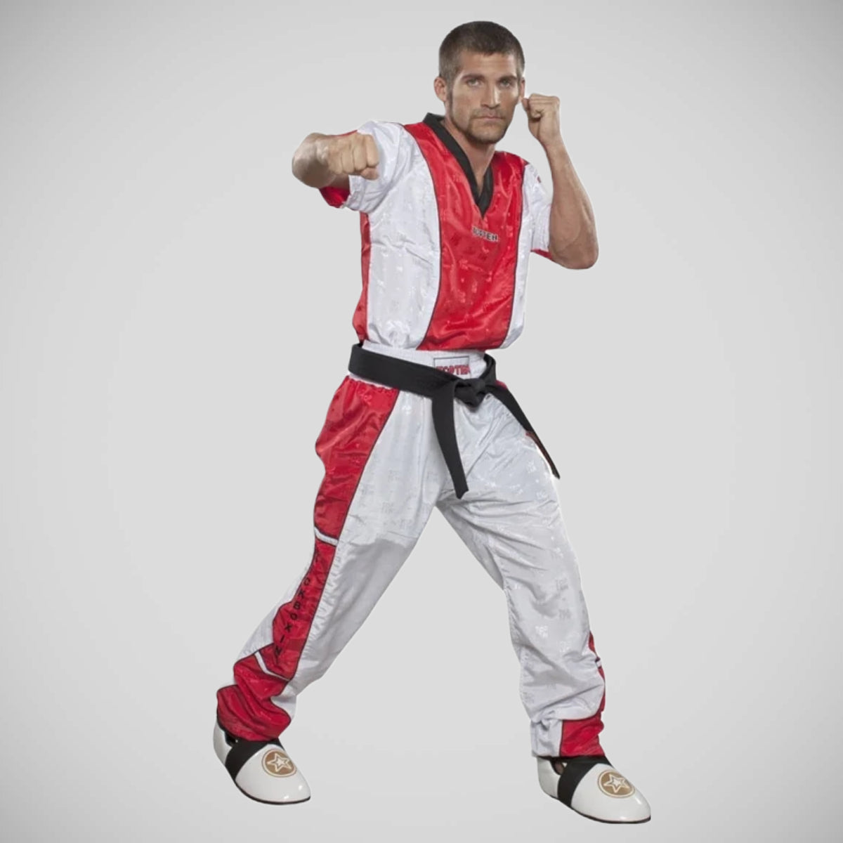 White/Red Top Ten Kickboxing Jacket from Bytomic